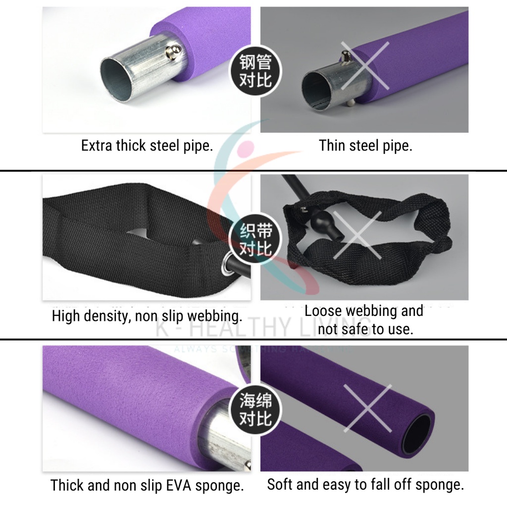 【CLEARANCE!!!】Yoga Pilates Bar /Resistance Bands/ Yoga Pull Rods/ Home ...