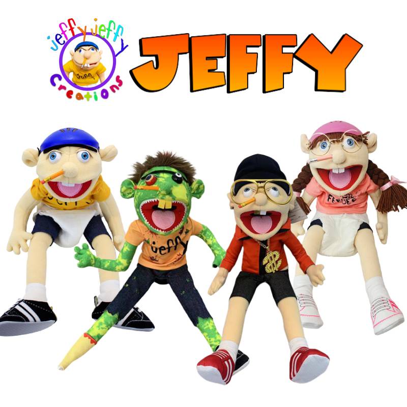 60cm Funny Rock Zombie Jeffy Puppet Parent Child Interaction Plush Doll ...