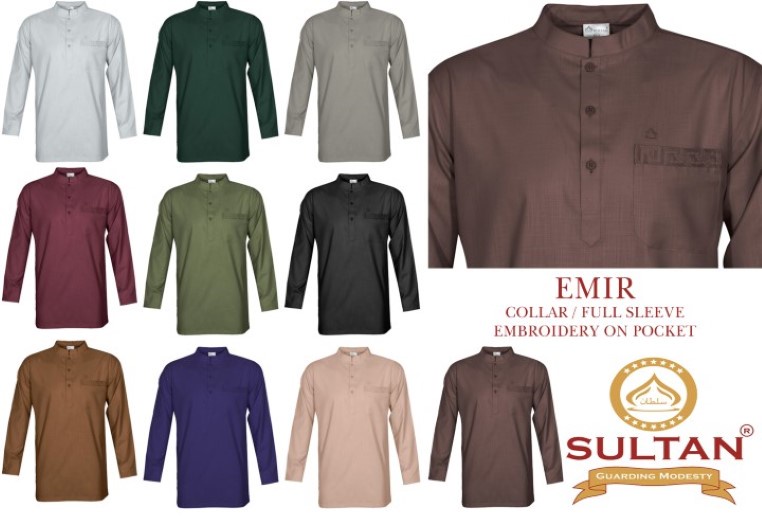 SULTAN KURTA-EMIR – COLLAR - FULL SLEEVE WITH EMBROIDERY ON POCKET ...