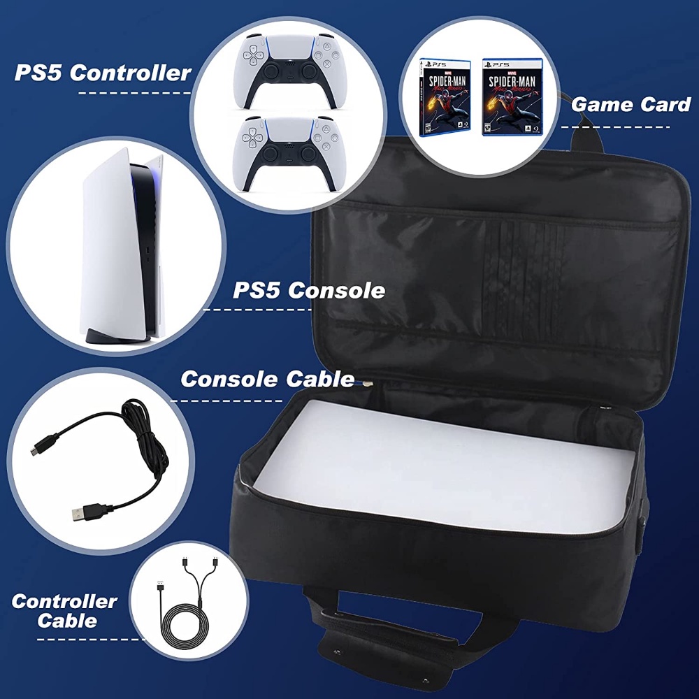 Carrying Case for PS5 Travel Bag Storage Disc/Digital Edition and ...