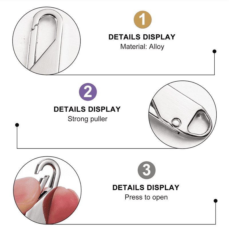 5 Pieces Universal Replacement Zipper Slider Metal Removal Zipper ...