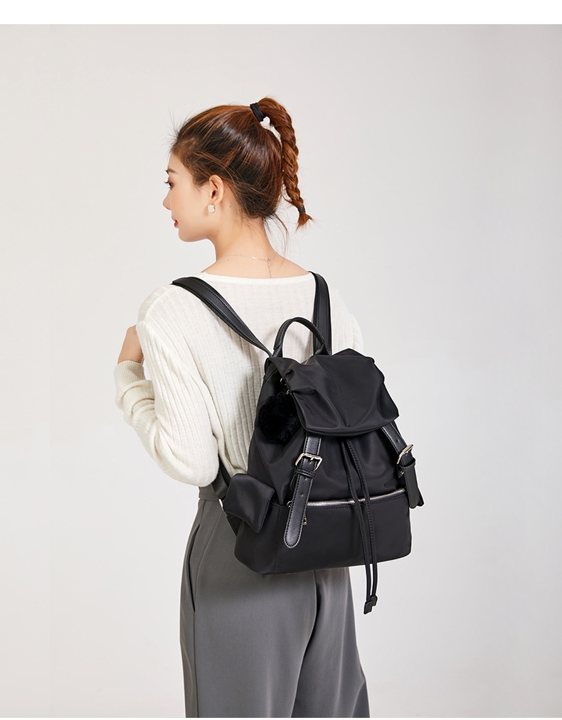 HTB Women's Drawstring Backpack Large Capacity Nylon Waterproof Travel ...