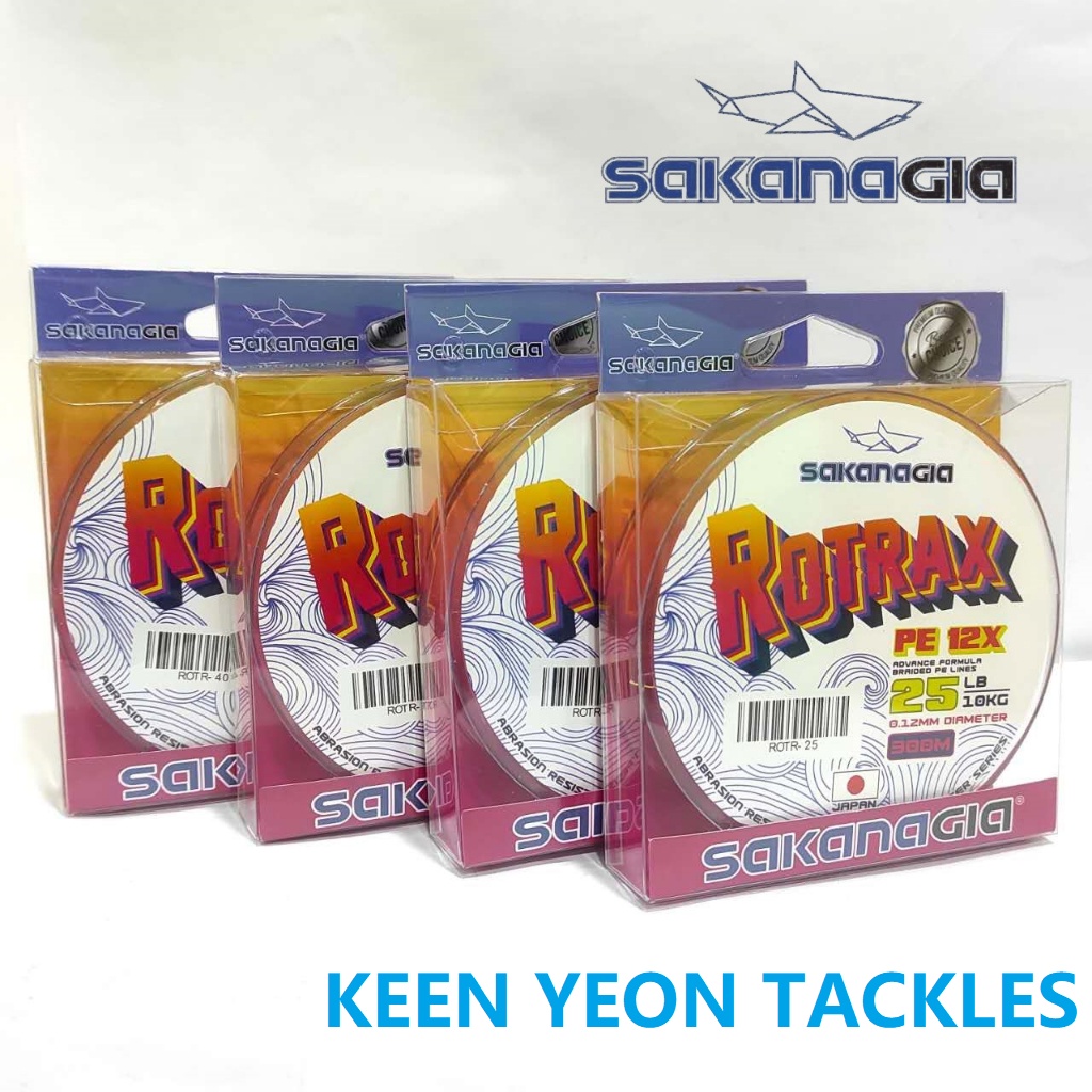 SAKANA GIA ROTRAX PE 12X BRAIDED LINES ( 300m ) | Shopee Malaysia