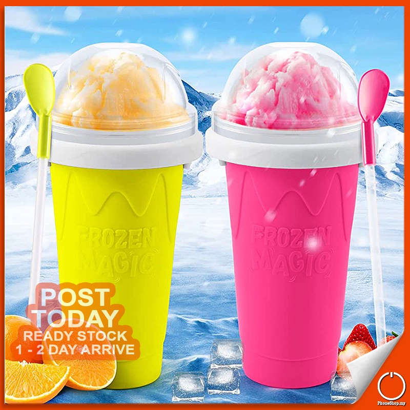𝐈𝐍𝐒𝐓𝐀𝐍𝐓 𝐅𝐑𝐎𝐙𝐄𝐍 Portable DIY Magic Slushies Maker Cup Silicone Slushy ...