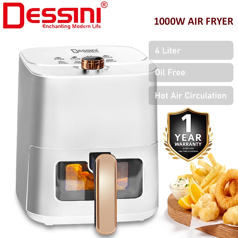 DESSINI ITALY AF-45 Electric Oven Convection Air Fryer Toaster Timer ...