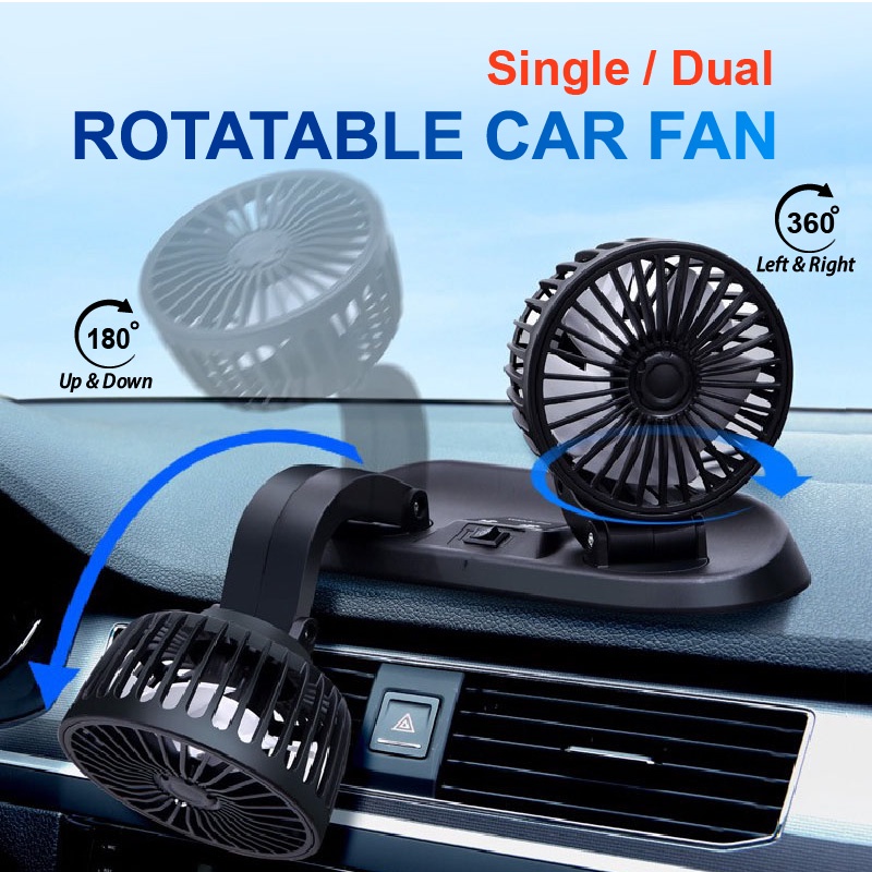 1PC USB Portable Single / Dual Headed Mini Fan Cooling Fan 360 ...