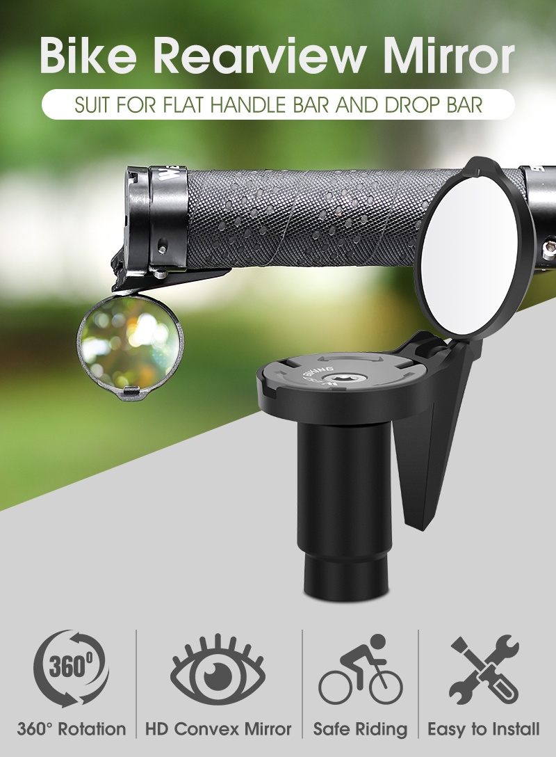 AGEKUSL Bicycle Rearview Mirror Adjustable Rotate Clear Cycling ...