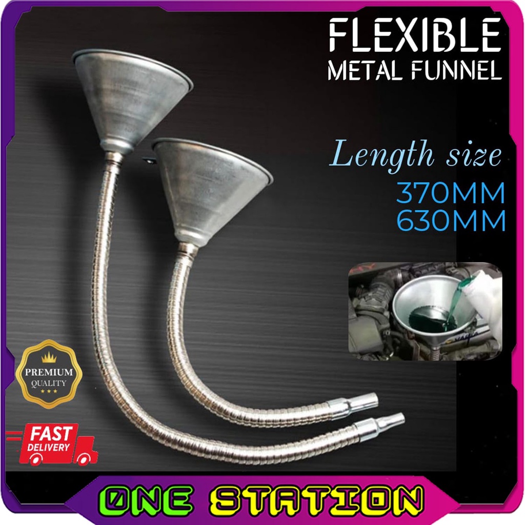 370MM 630MM Long Flexible Metal Funnel Car Truck Motorcycle Engine Oil ...