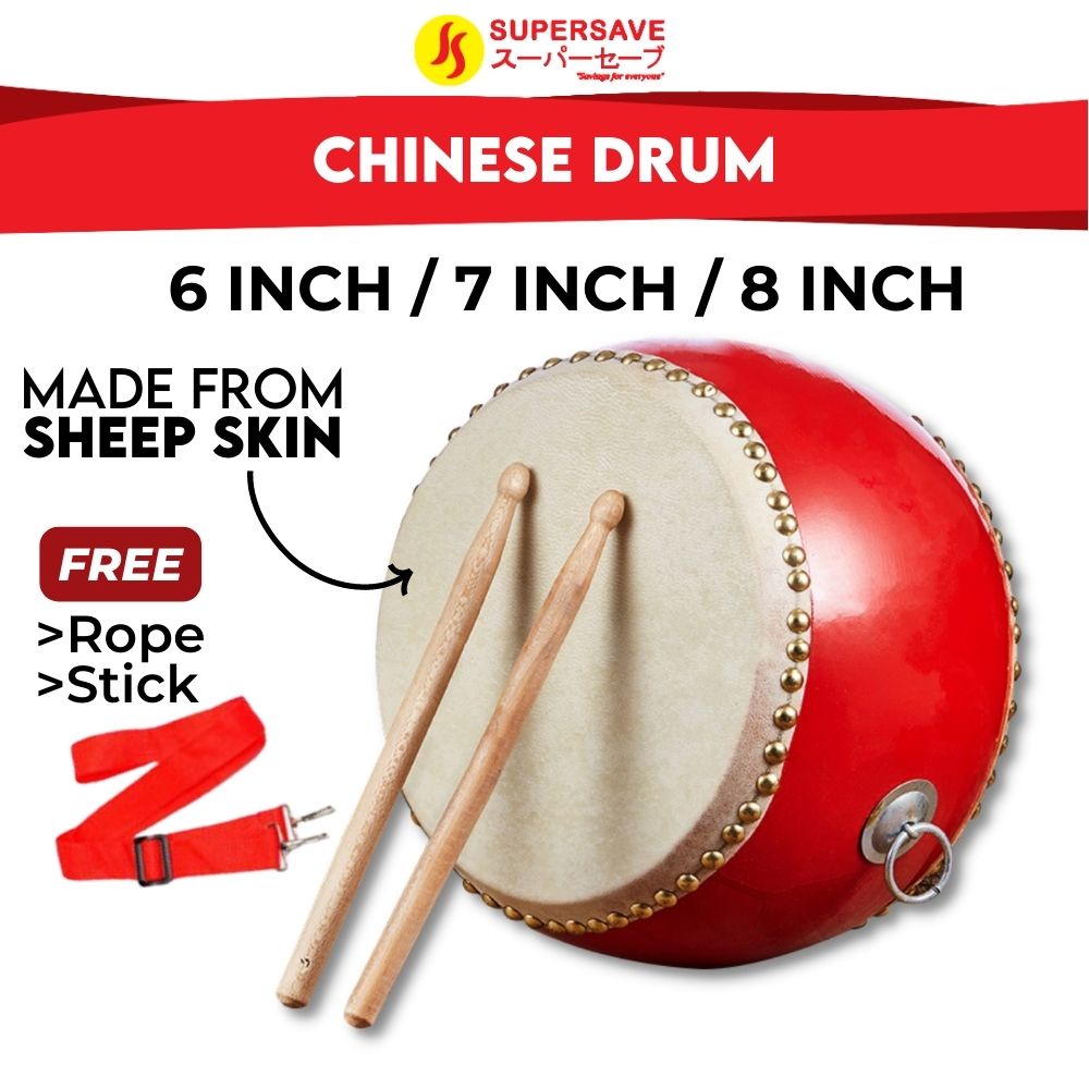 SUPERSAVE 2024 CNY Drum Lion Dance Chinese New Year Music Instruments ...