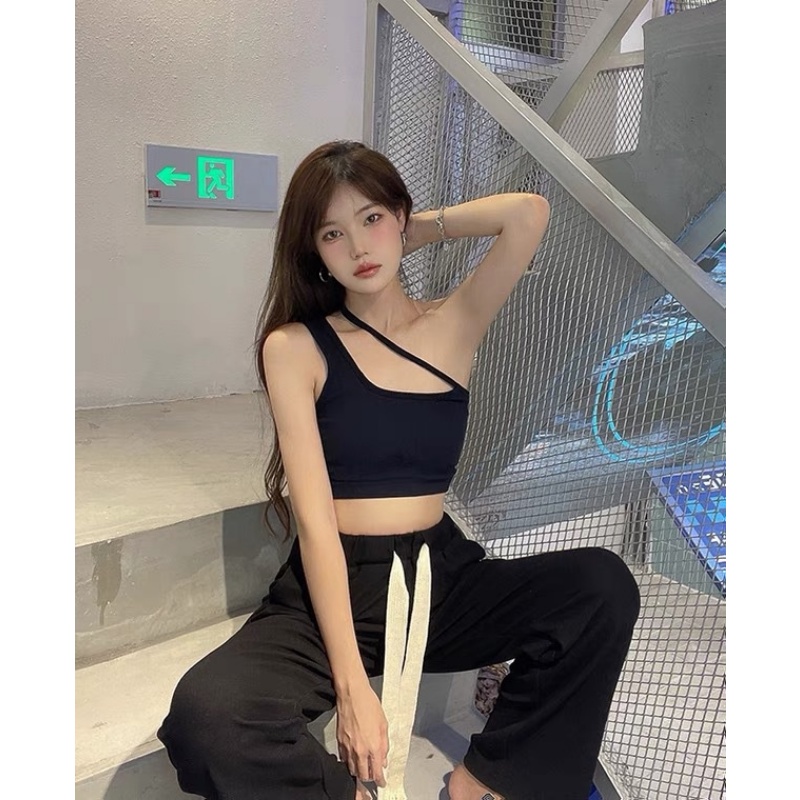 Underwear Irregular Diagonal Shoulder Sling Seamless U-shaped Back Bra ...