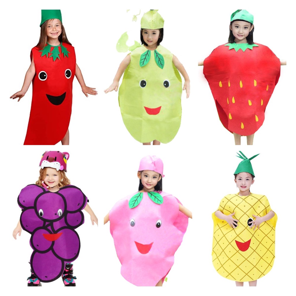 Kids Fruit Vegetable Cosplay Halloween Party Suit Stage Performance ...