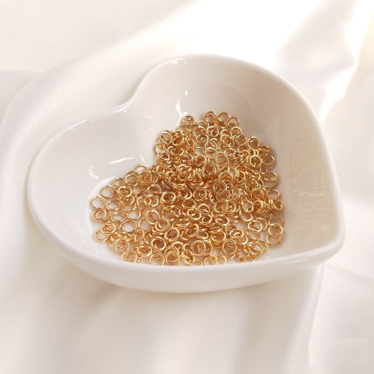 CRAFTYCAT, 100pcs 14K 18K Open Jump Ring, Split Rings Connectors, Gold ...