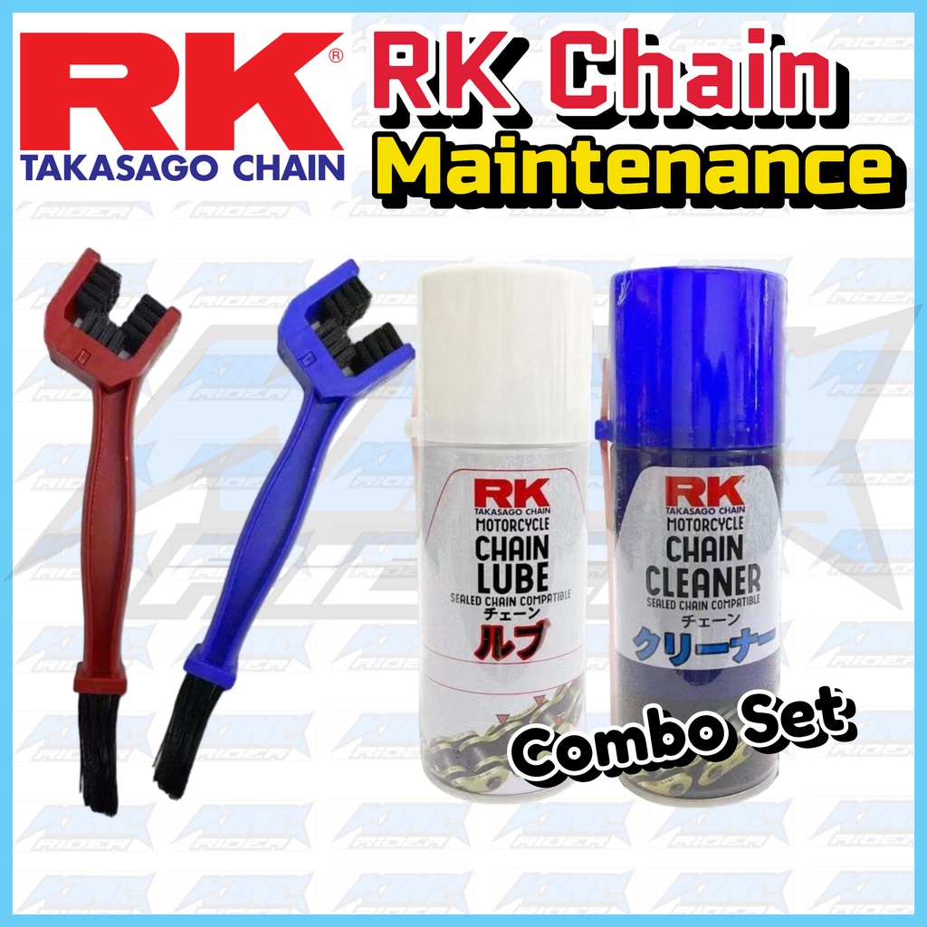 RK Chain Maintenance Kit COMBO Set Motorcycle Chain Lube Cleaner Brush ...