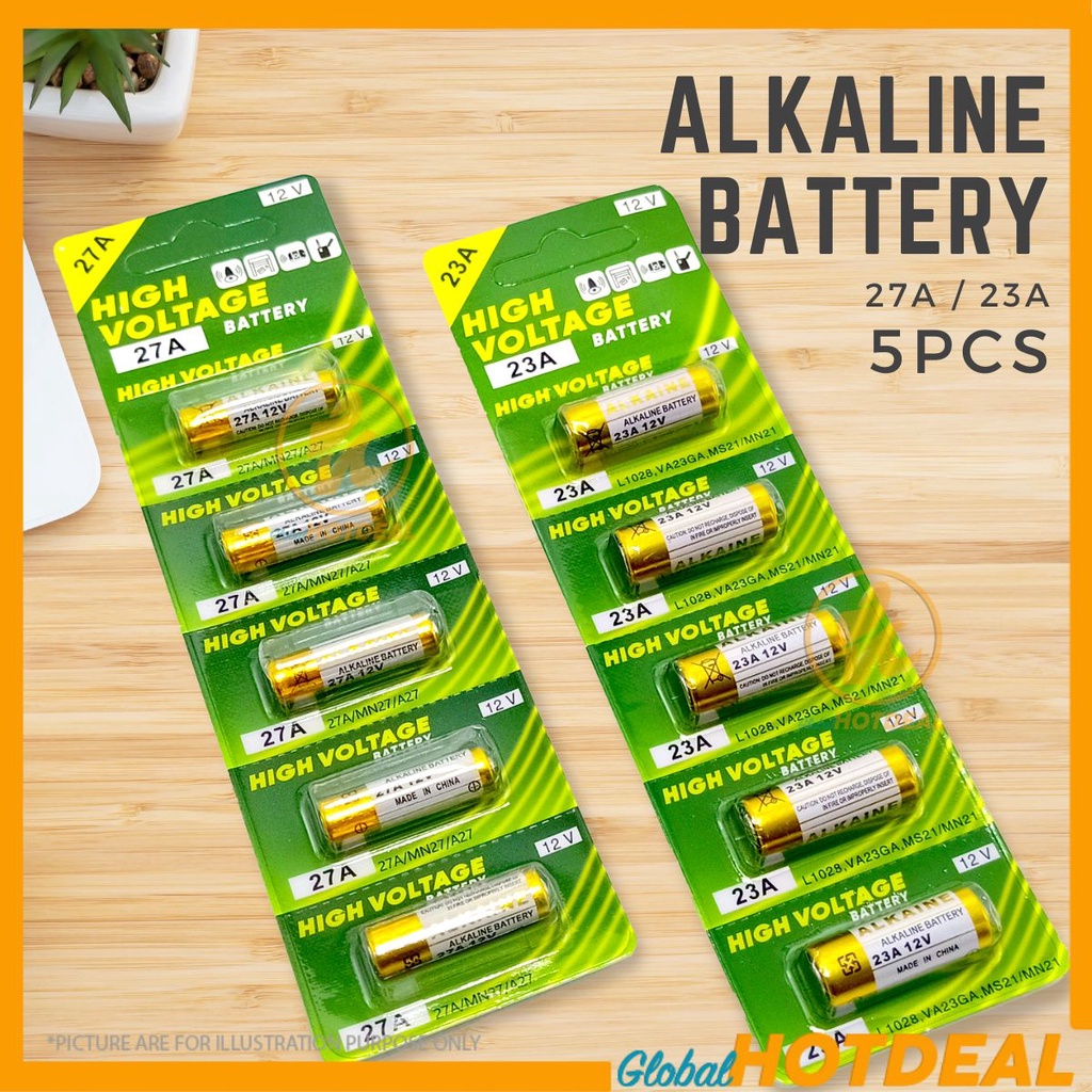 [5PCS] 23A / 27A ALKALINE BATTERY Remote Control Bell Batteri Kereta ...