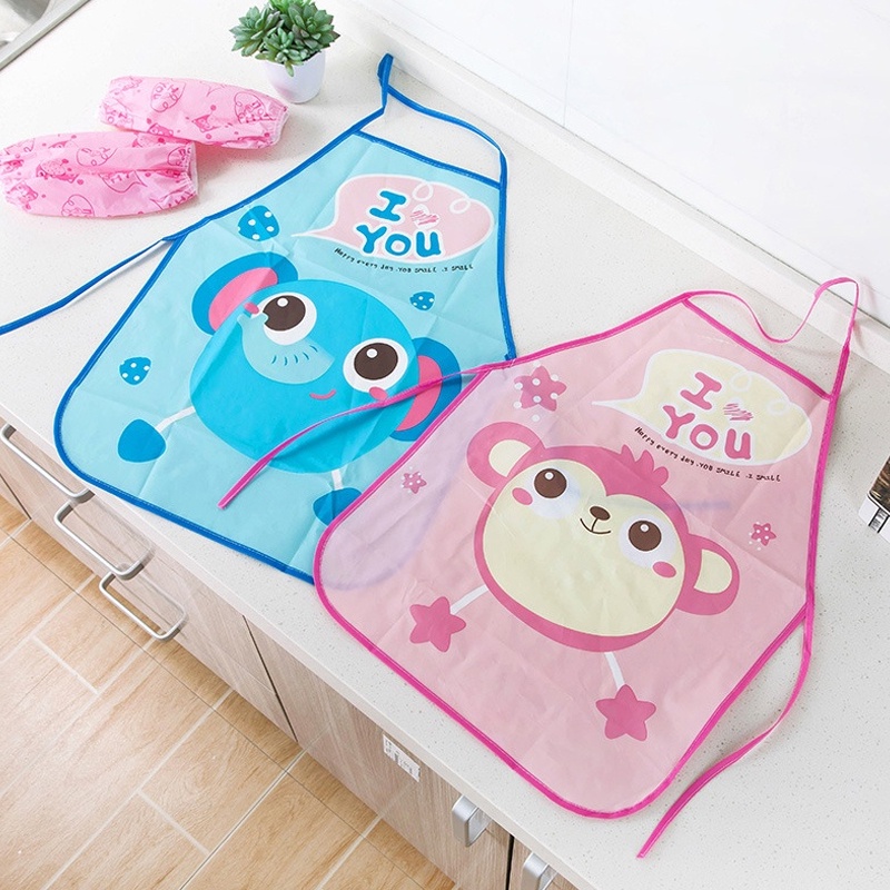 Long Lasting Cute Children Apron Multi Usage Baking Cooking Painting ...