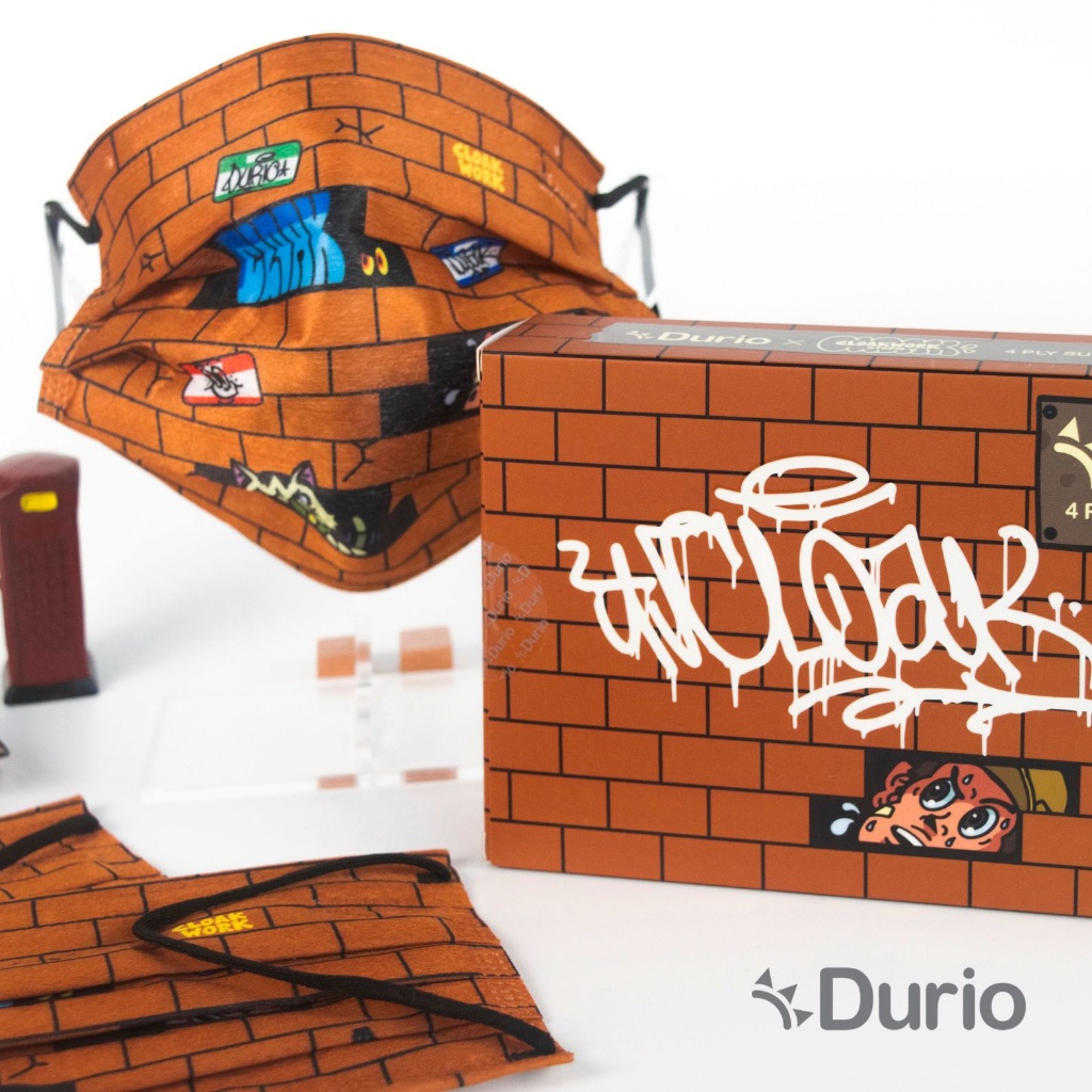 Durio x Cloakwork 4 Ply Surgical Mask Made In Malaysia ASTM F2100 Level ...