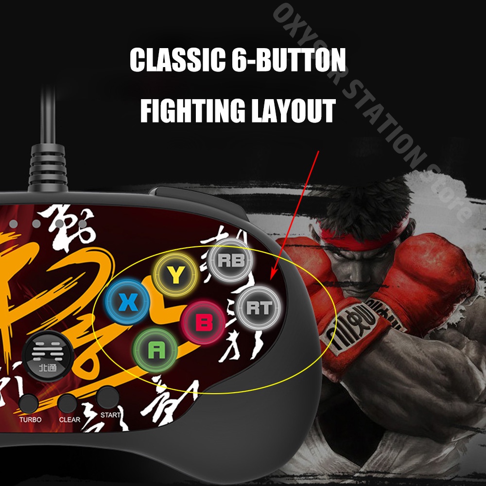 Original Betop BEITONG Fighting Gamepad Wired Game Control Arcade ...