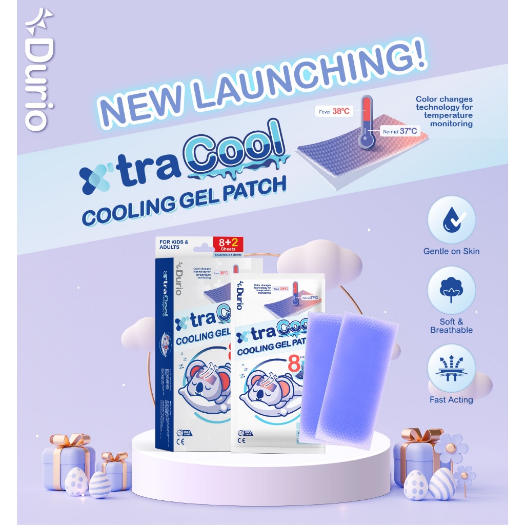 [Durio Authorised Reseller] Durio 601 x'traCool Cooling Gel Patch Fever ...