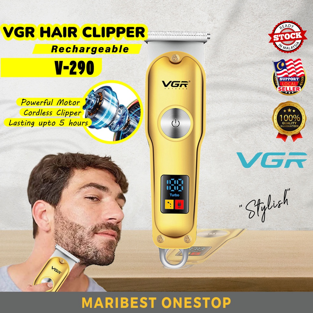 VGR V-290 Hair Clipper Rechargeable Cordless Electric Wireless Facial ...