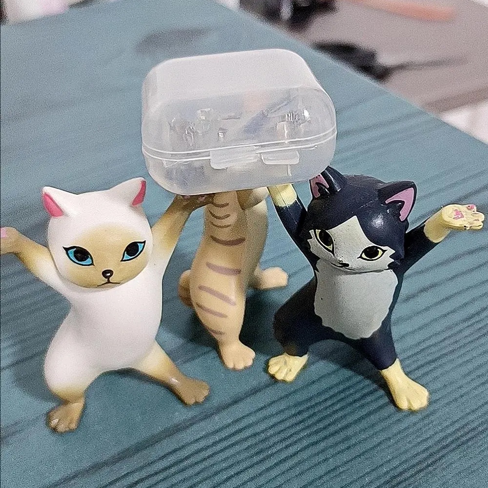 Creative Funny Cat Pen Holder Earphone Bracket Desk Ornament Enchanting ...