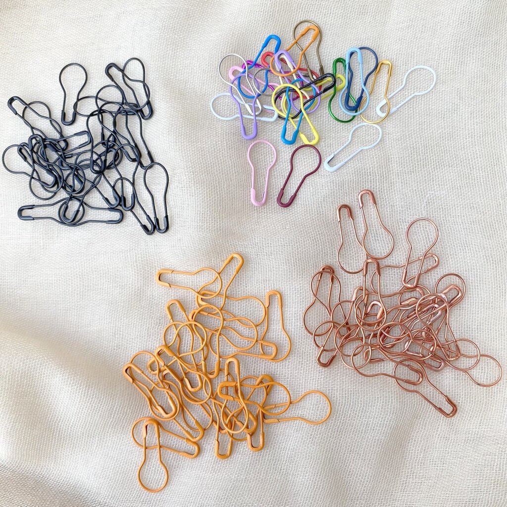 100Pcs/Set Colorful Metal Brooches Fixed Anti-slip Pins Diy Marker ...