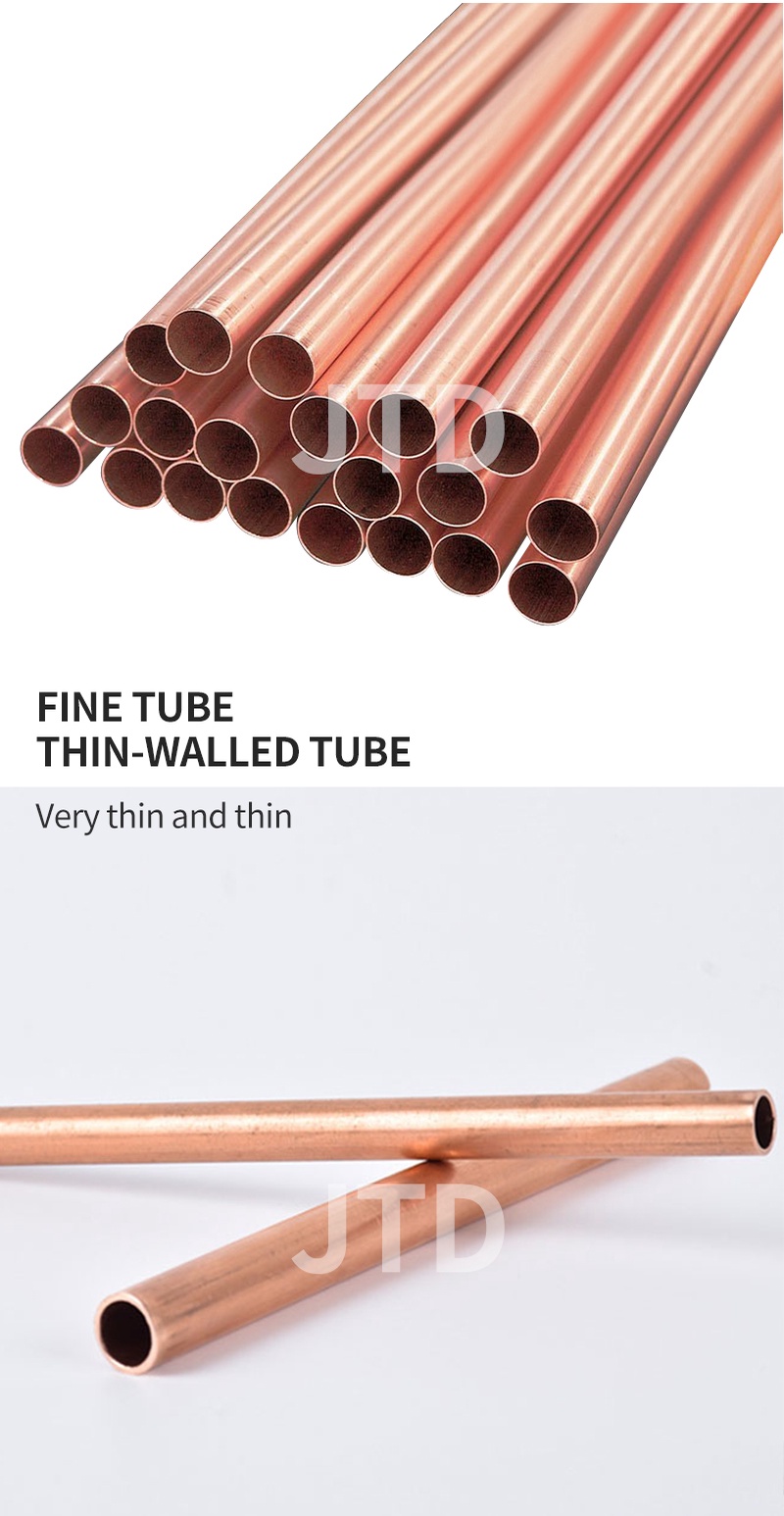 JTD Copper tube 1mm wall thickness 300mm length High Quality Straight ...