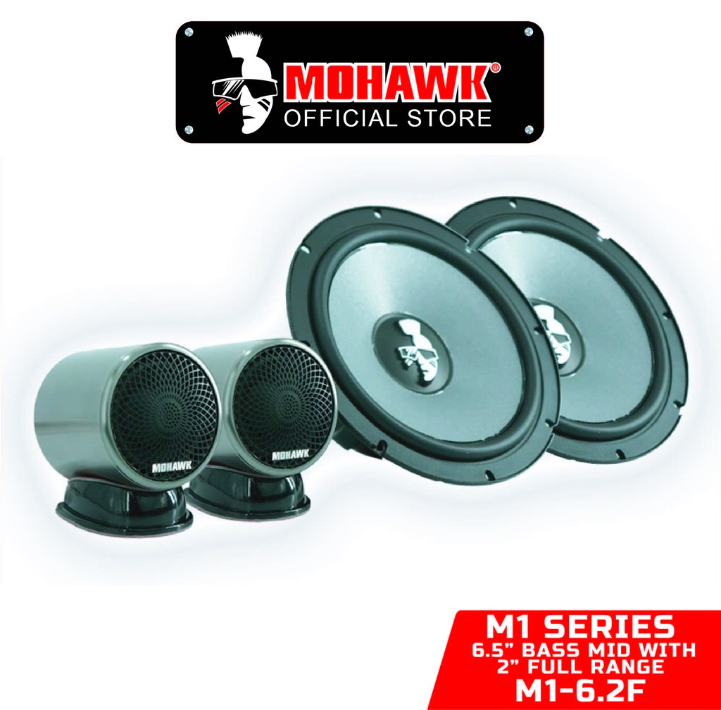 Mohawk M1 SERIES 6.5” inch Bass Mid with 2" inch Full Range Car Speaker ...