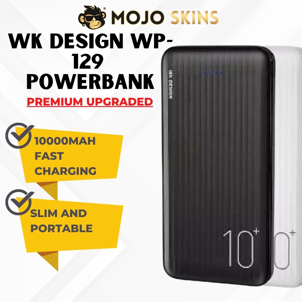 WK DESIGN Power Bank Fast Charging Joy Series WP-129 Slim Light Weight ...