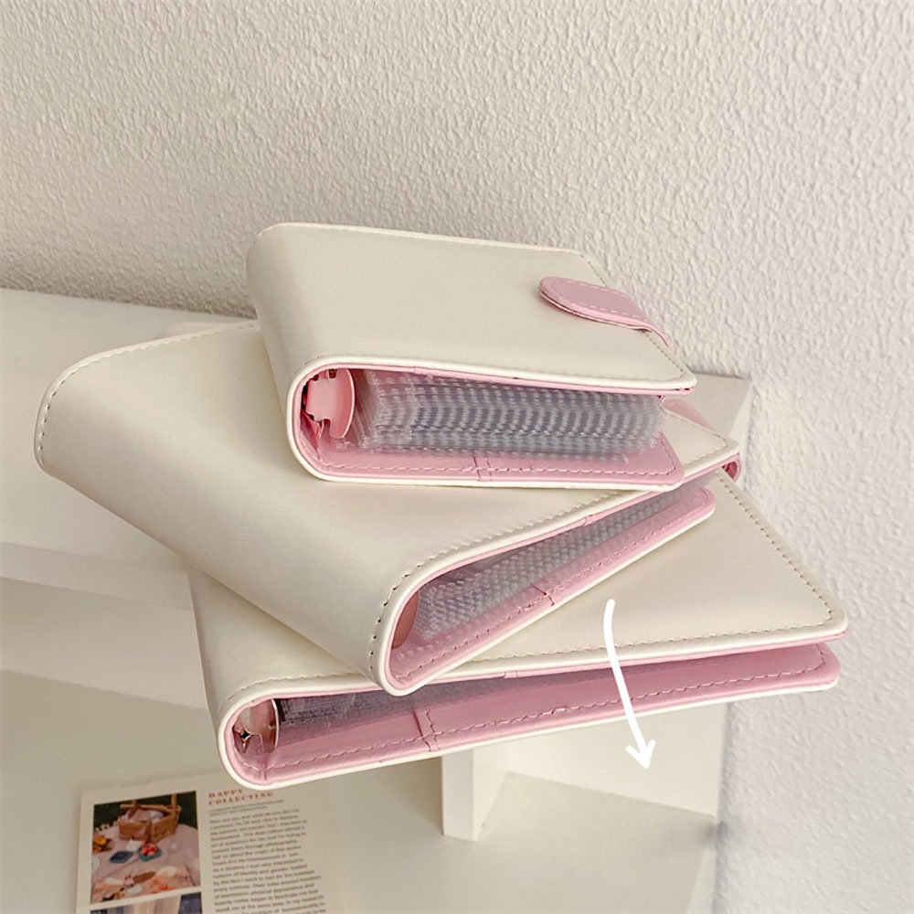 A5/A7 3 inch Collbook 6 Ring PU Leather Glitter Binder Refillable ...