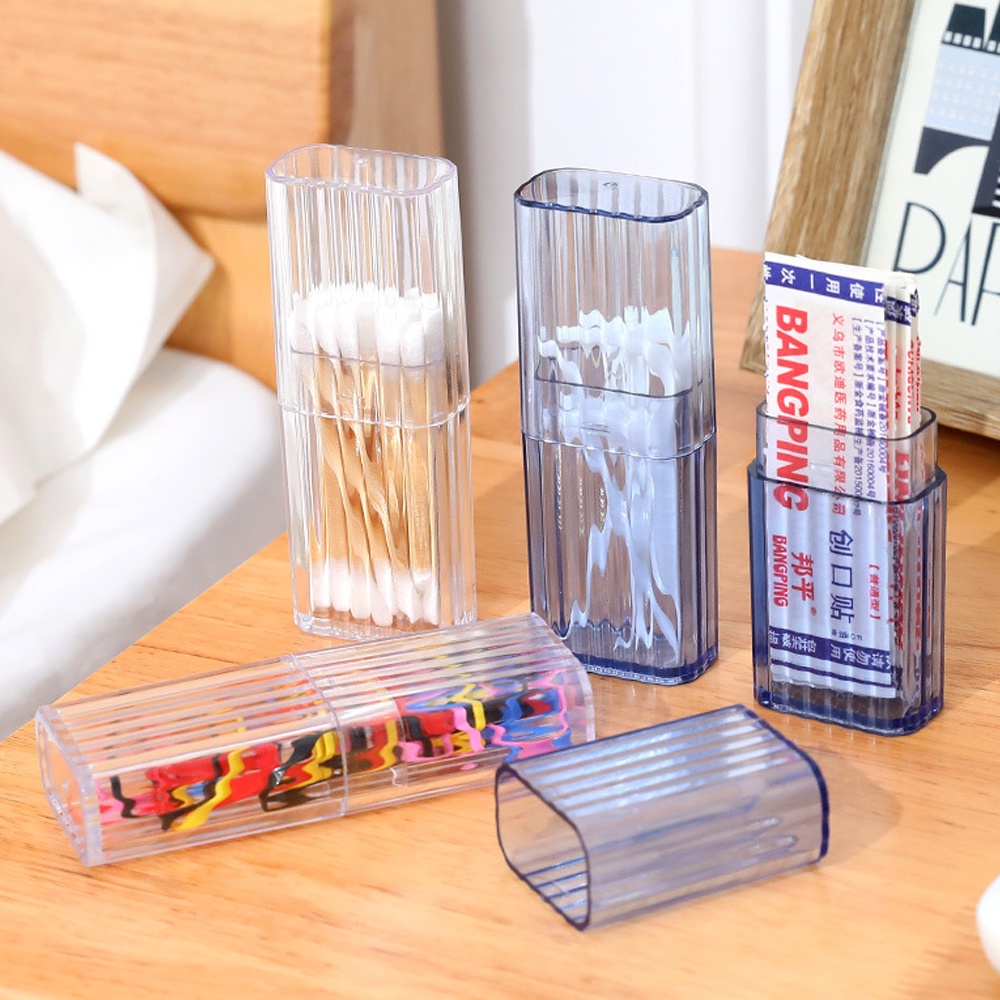 Portable Transparent Plastic Box Toothpick Band-aid Organizer Case Hair ...