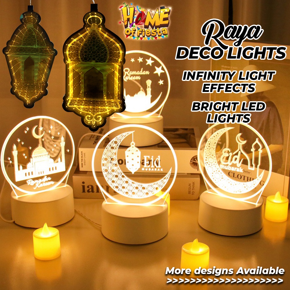 HOFS 3D LED Light Decoration Night Table Stand Lamp Deco Ramadhan Lampu ...