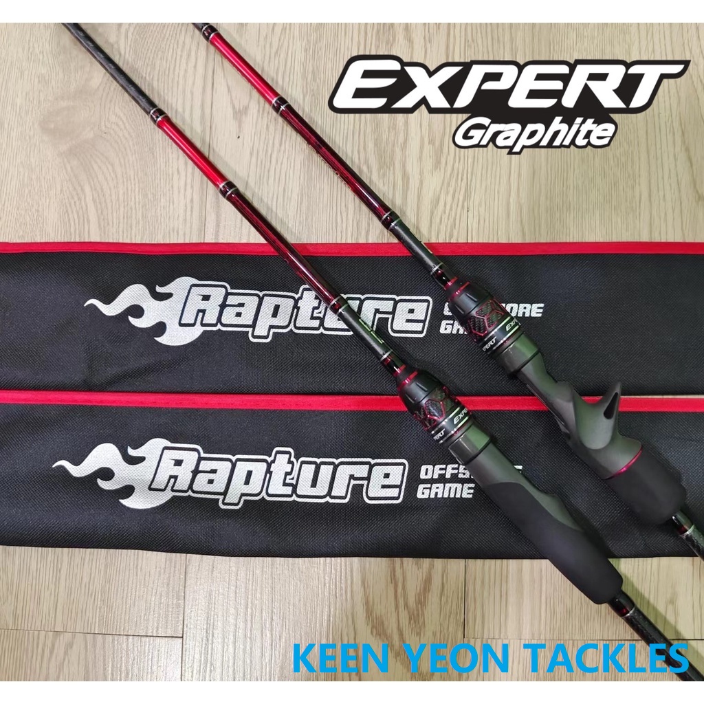 EXPERT GRAPHITE RAPTURE JIGGING FISHING ROD ( SPINNING/ BAITCASTING ...