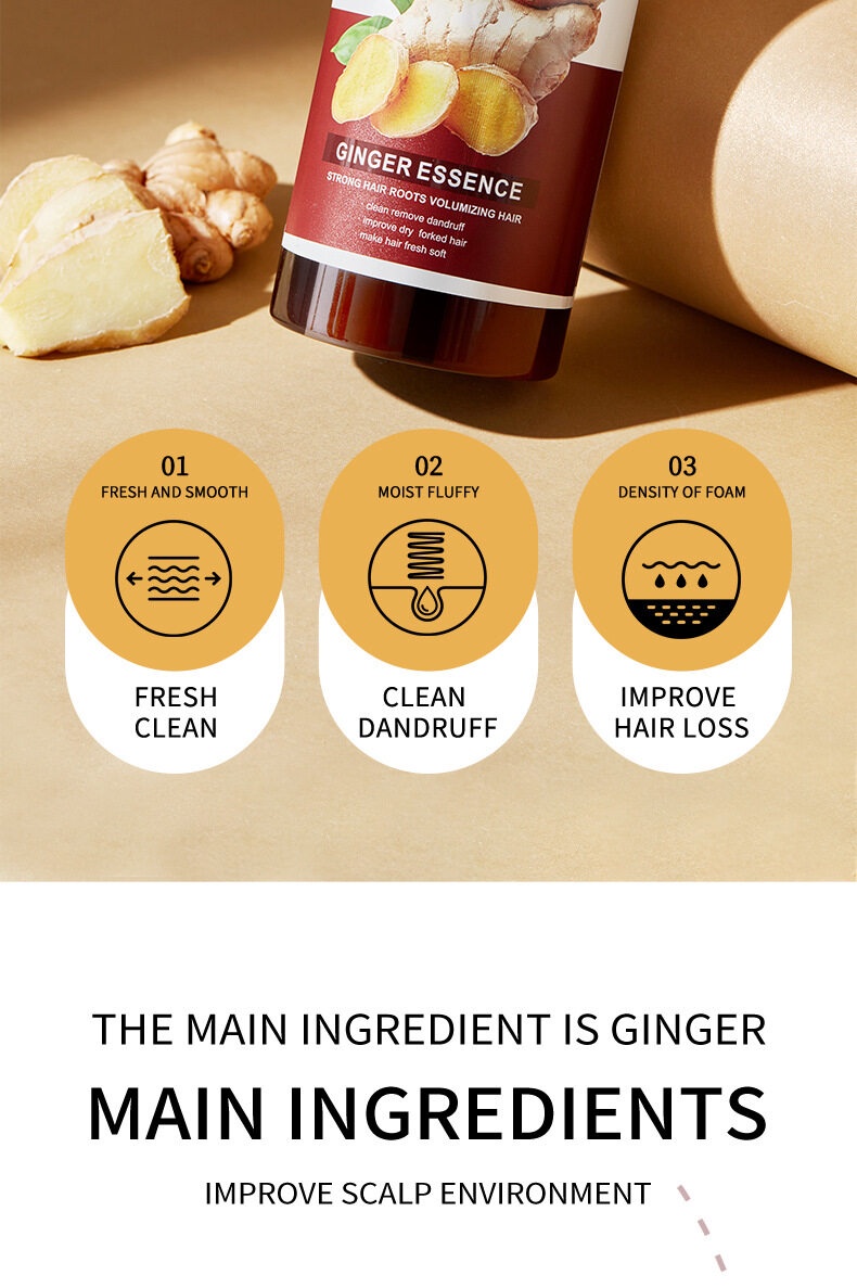 ROREC SADOER Ginger Plant Essence Hair Shampoo Conditioner Hair Mask Hair Essence Refreshing ...