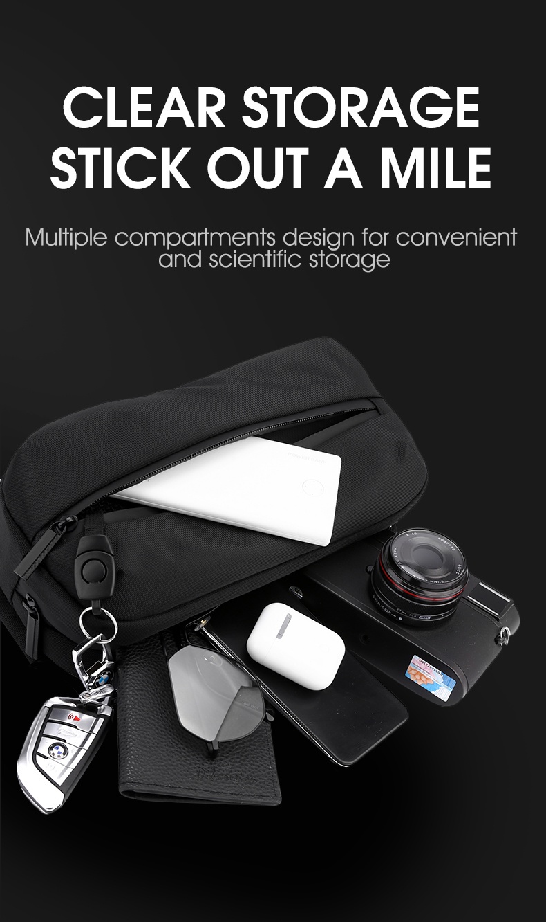 LABER LEE Waist Bag Men Multifunctional Chest Bag Oxford Waterproof ...