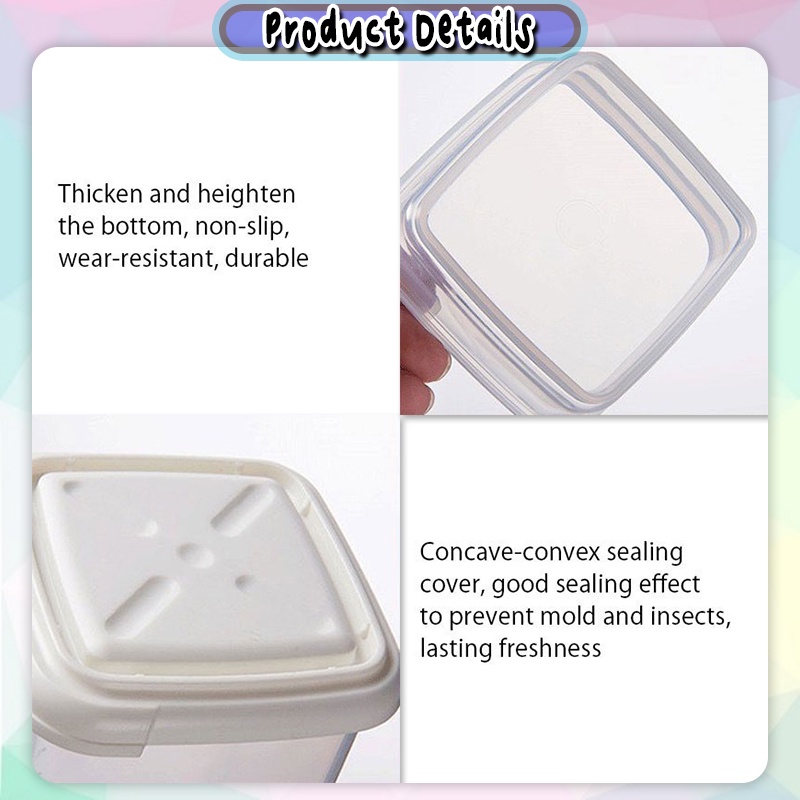 [Little B House] Kitchen Food Storage Box Airtight Plastic Transparent Clam-shell Containers 密封盒 ...