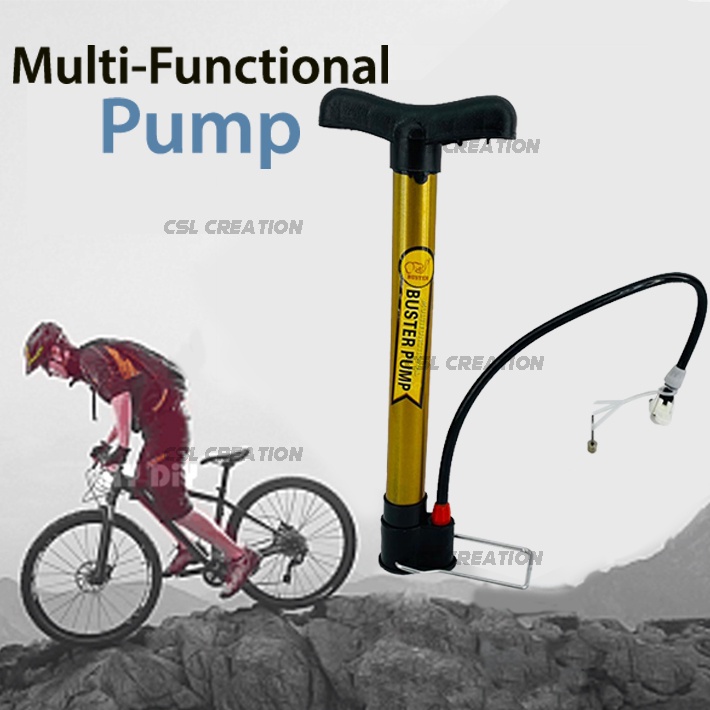 BUSTER Bicycle Hand Pump with Extra Pins AB-320 Bicycle Pump Hand Pump ...