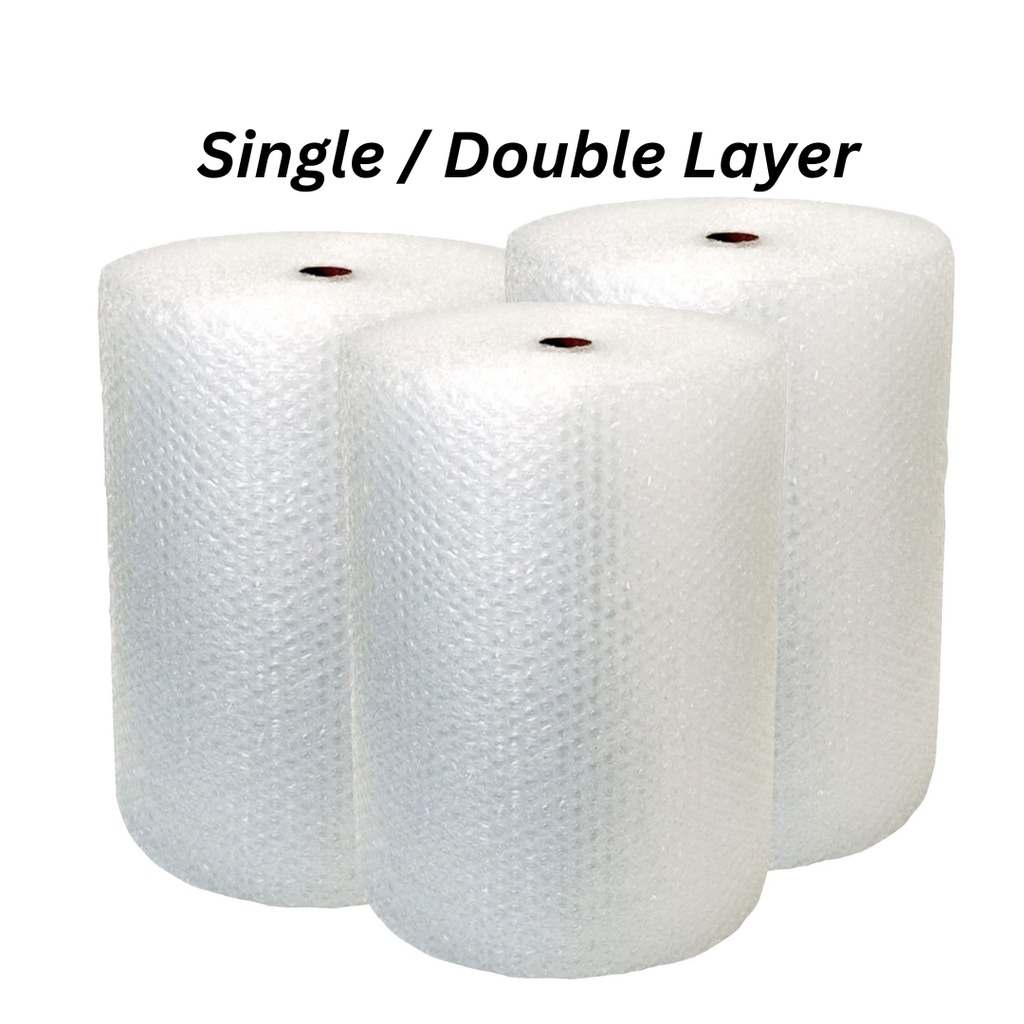 Bubble Wrap ALL SIZES READY STOCK Single Double Layer Clear Black Color ...