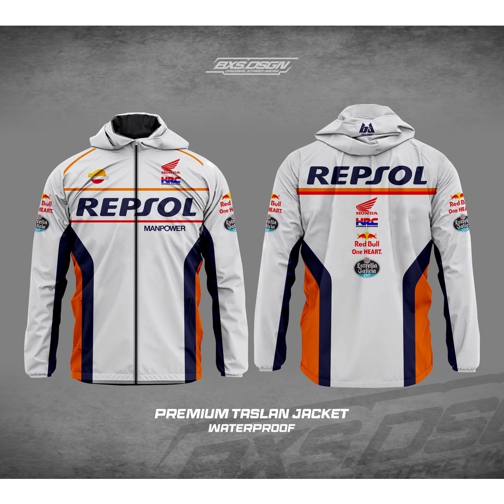 Repsol HRC PREMIUM WATERPROOF Motorcycle Jacket | JAKET MOTOR REPSOL ...