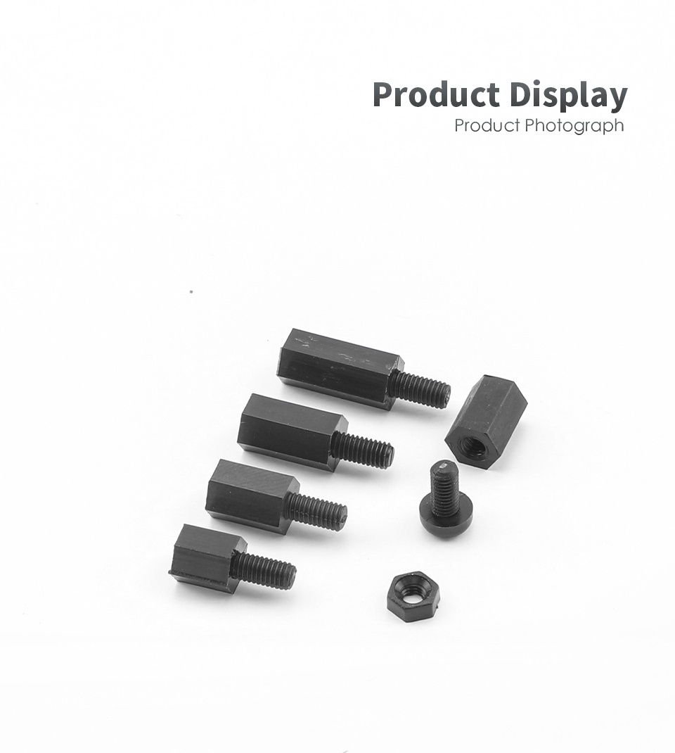 NINDEJIN Male Female Nylon Hex Standoff Kit with Plastic Screws Nuts M2 ...