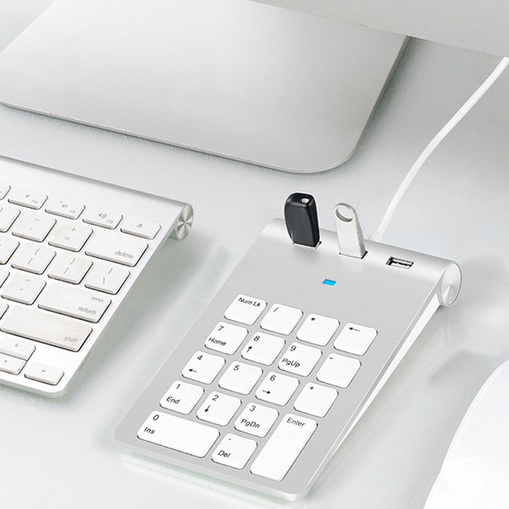 18 Keys Universal Mini Wired USB 3.0 Hubs Number Pad Ultra Slim Numeric ...
