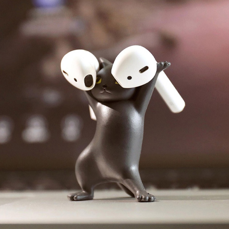 Creative Funny Cat Pen Holder Earphone Bracket Desk Ornament Enchanting ...
