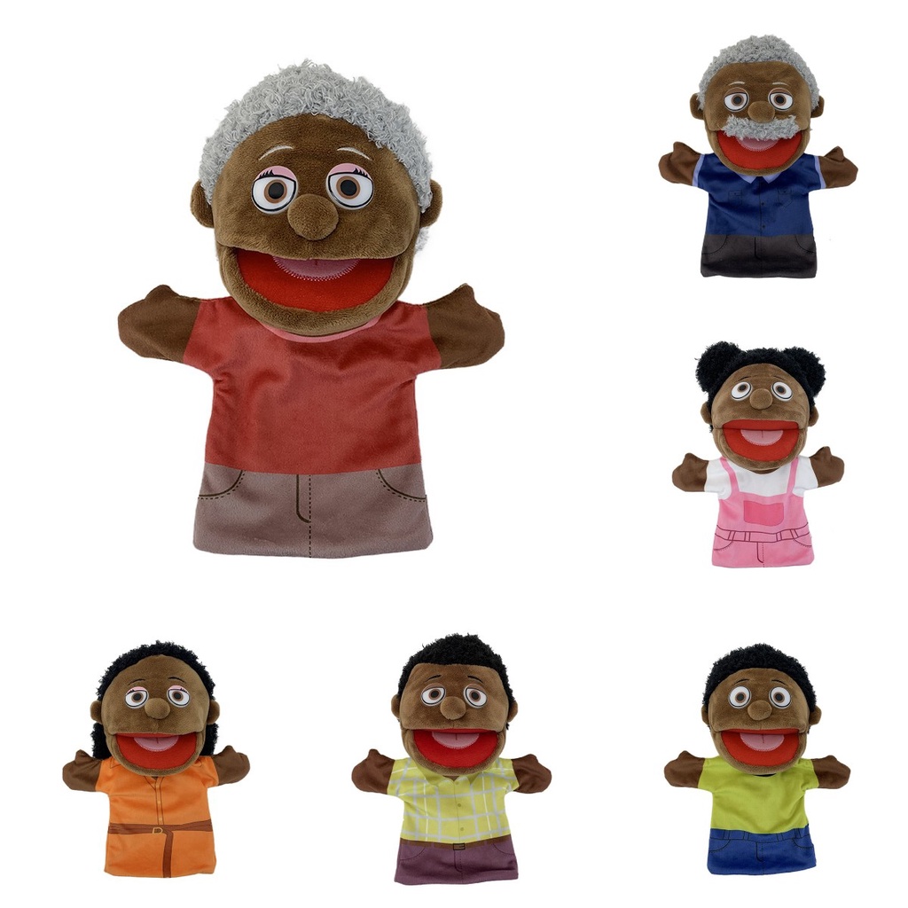 【Fast Delivery】30cm Open Mouth Africa Full Africa Family Hand Puppet ...