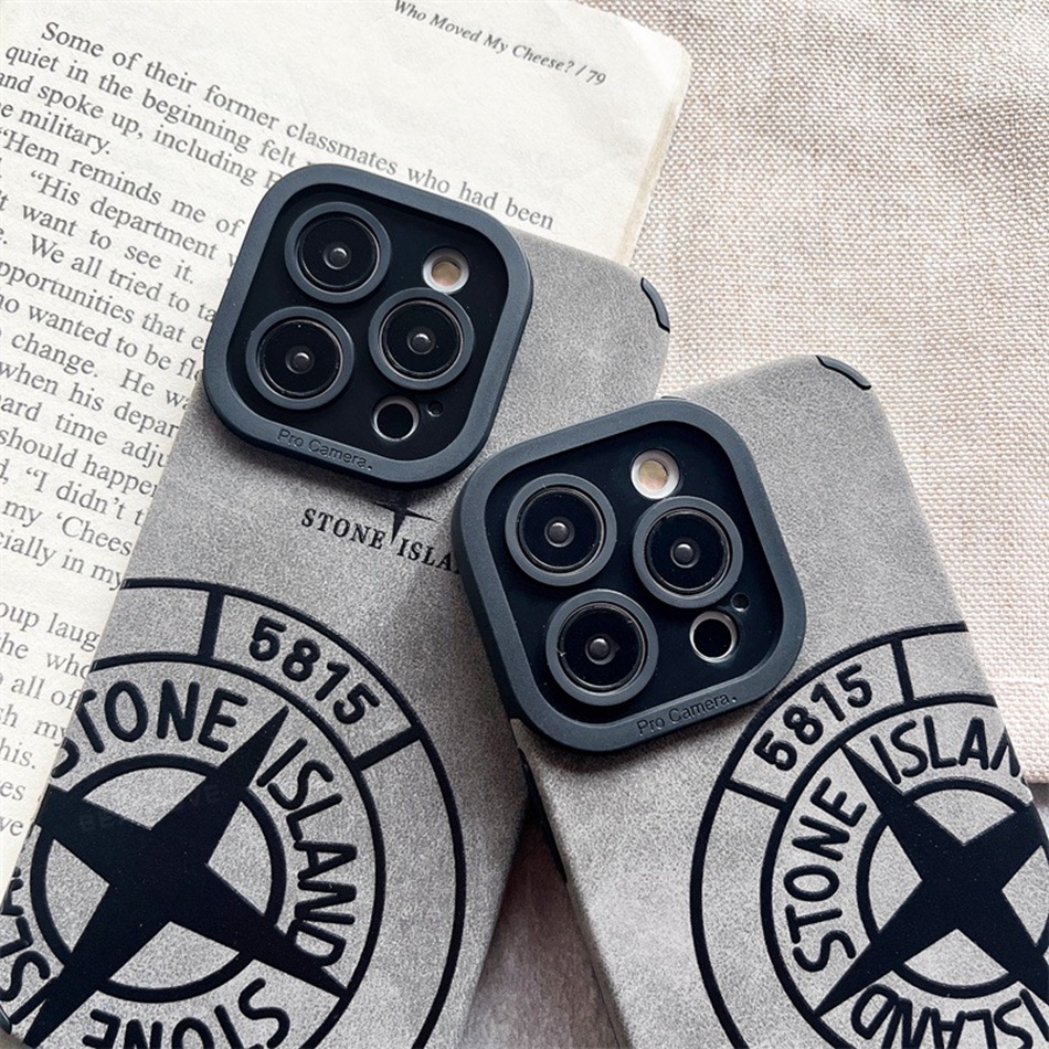 Stone island Leather Phone Case for iPhone 11 12 13 14 Pro Max Plus ...