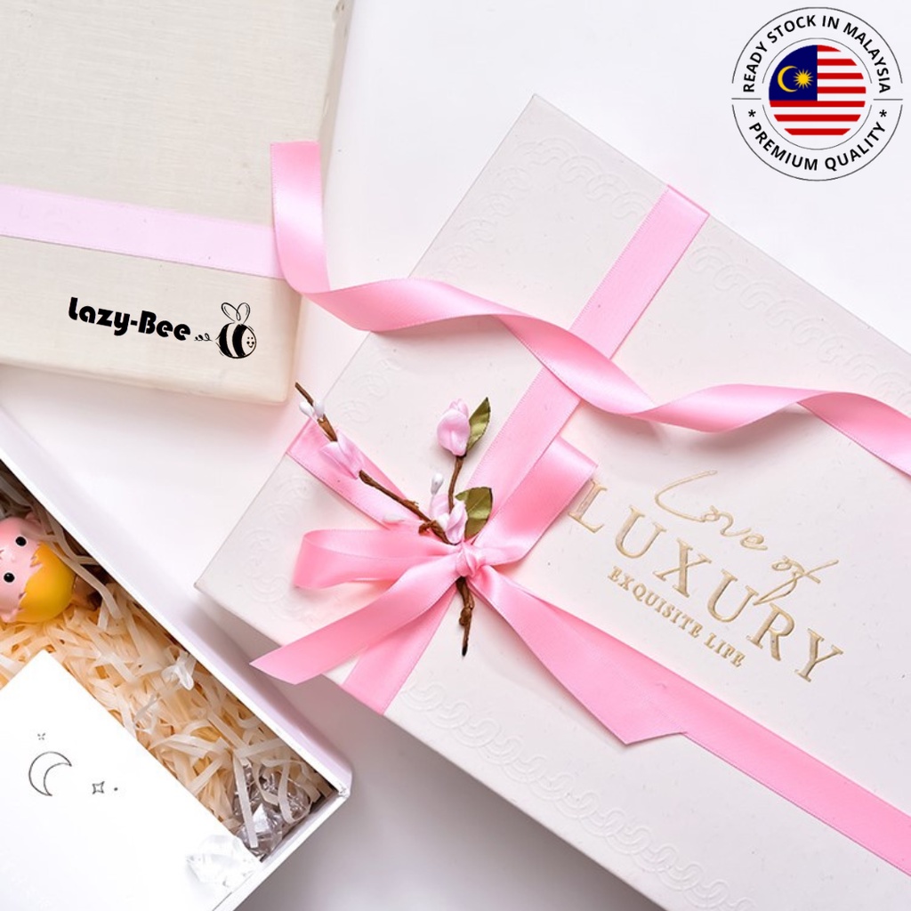 LAZY BEE 5 Meter Light Pink Premium Double Face Satin Ribbon DIY Craft ...