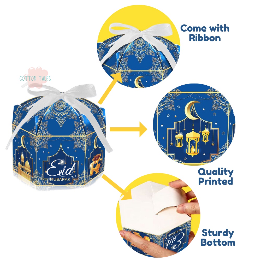 RAYA GIFT BOX 🍭 Hari Raya Goodies Box Packaging Door Gift Festive Craft ...