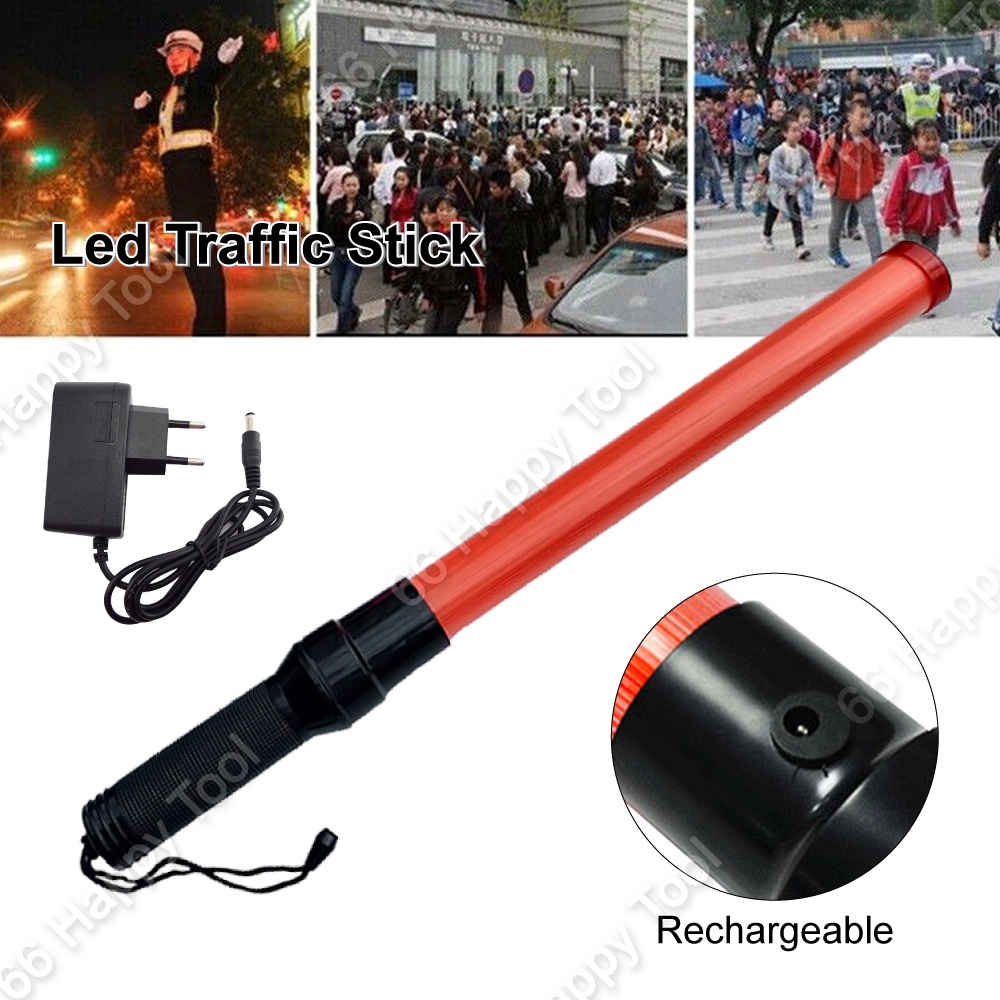 54cm Outdoor Led Traffic Stick Baton Light Rechargeable Safety Security ...
