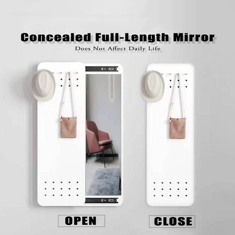 Sliding Invisible Mirror Cermin Panjang Hidden Wall Mirror 挂镜 Hang ...
