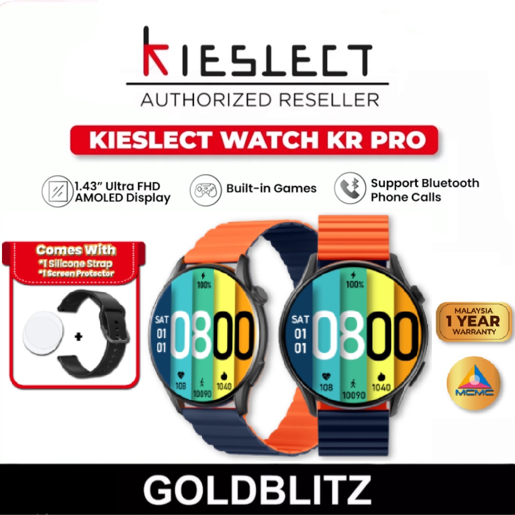 KieSlect KR Pro Smartwatch 70+ Sports Mode | SpO2 | Sleep Monitoring ...