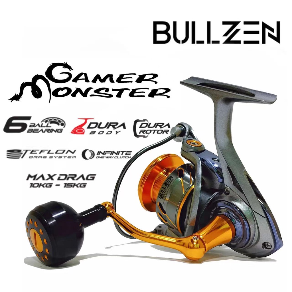 BULLZEN GAMER MONSTER SPINNING FISHING REEL | Shopee Malaysia