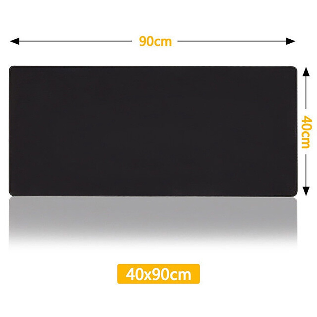 90x40cm Plain Black Large Gaming Mouse Pad Big Gamer Mousepad Keyboard ...